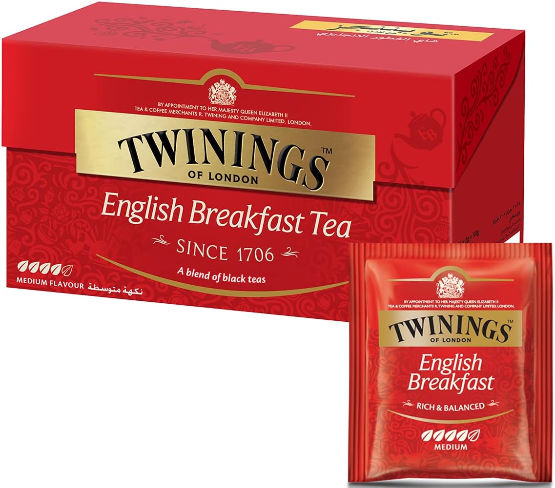 Twinings English Breakfast Black Tea, Individual Tea Bags, Traditional ...