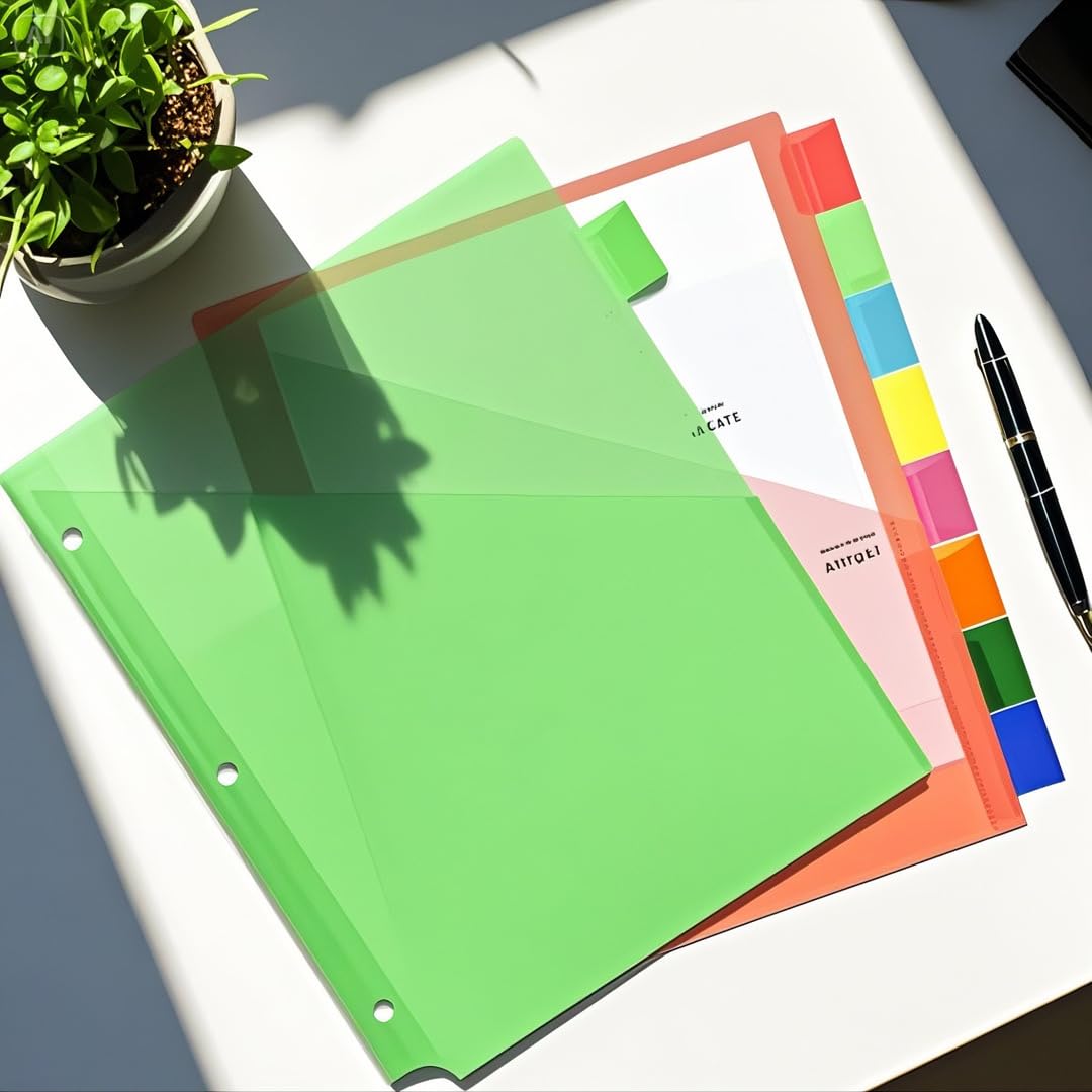 3-ring Binder Organizers XUCHUN 8-Tab Binder Dividers With Pockets - 6 ...