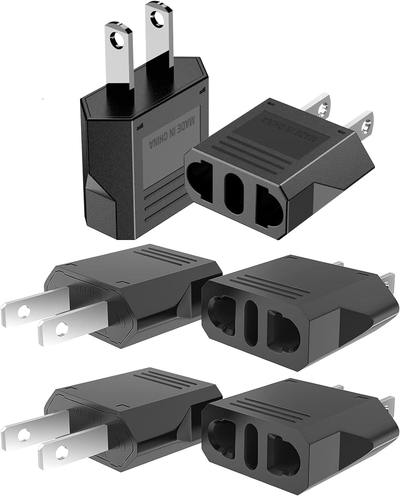 5pièces Adaptateur de Voyage,Adaptateur Prise USA,Adaptateur Prise ...