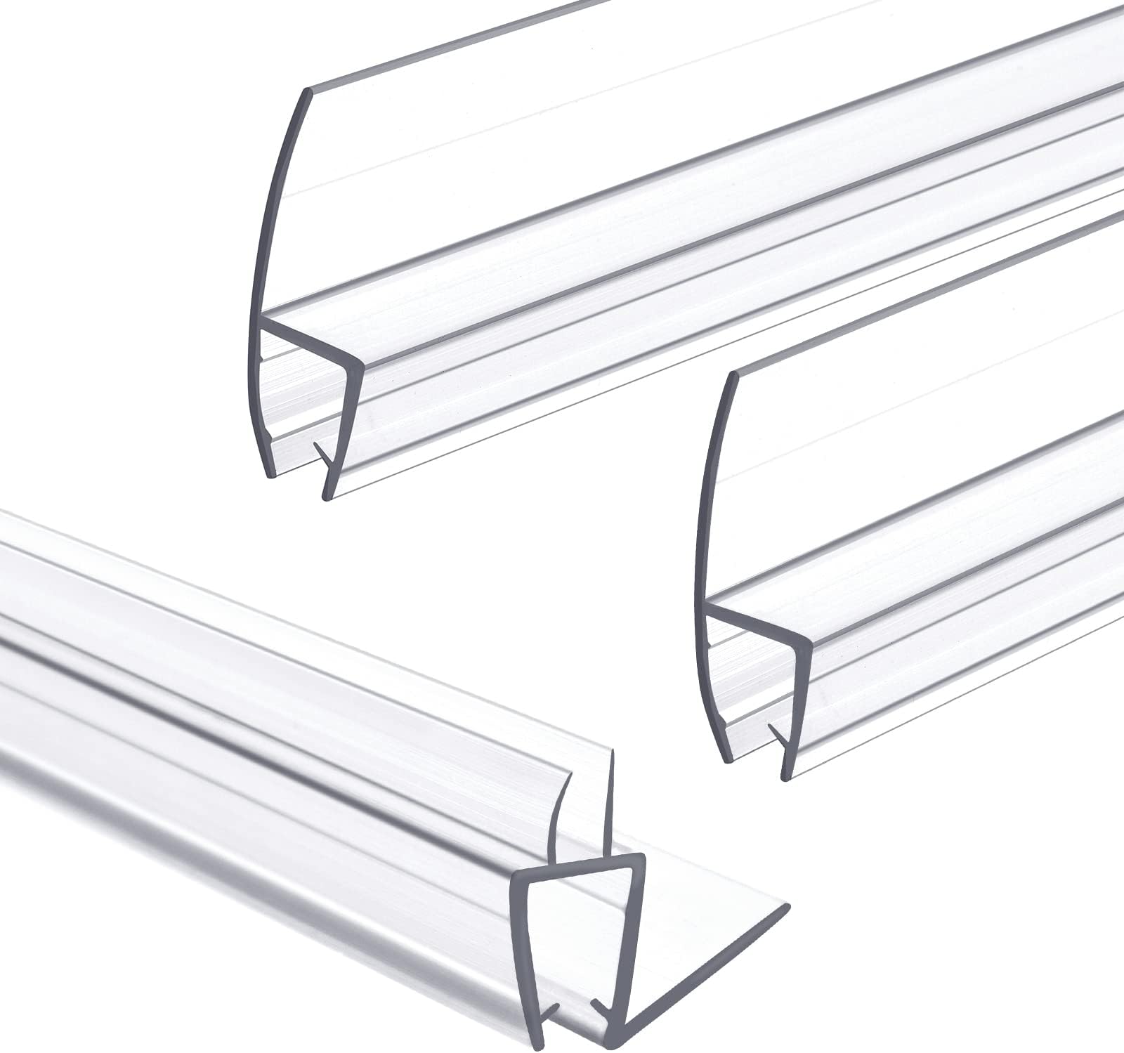 Shower Door Seal Set 3 PCS, 78" Long Shower Door Strip for 1/2"(12mm ...