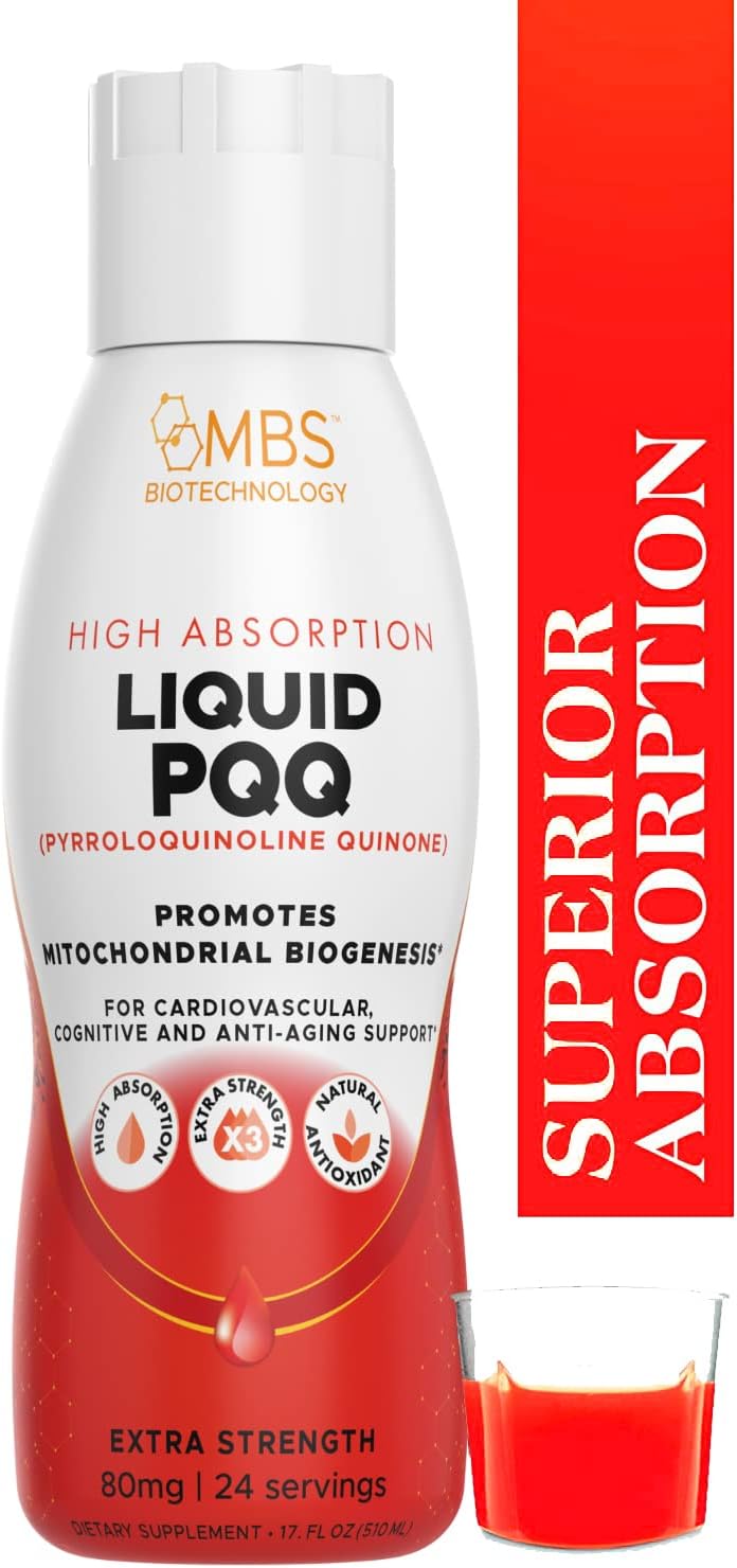 Amazon.com: MBS Biotechnology 17 Oz 80mg Liquid PQQ Superior Highly Absorbable Pyrroloquinoline ...