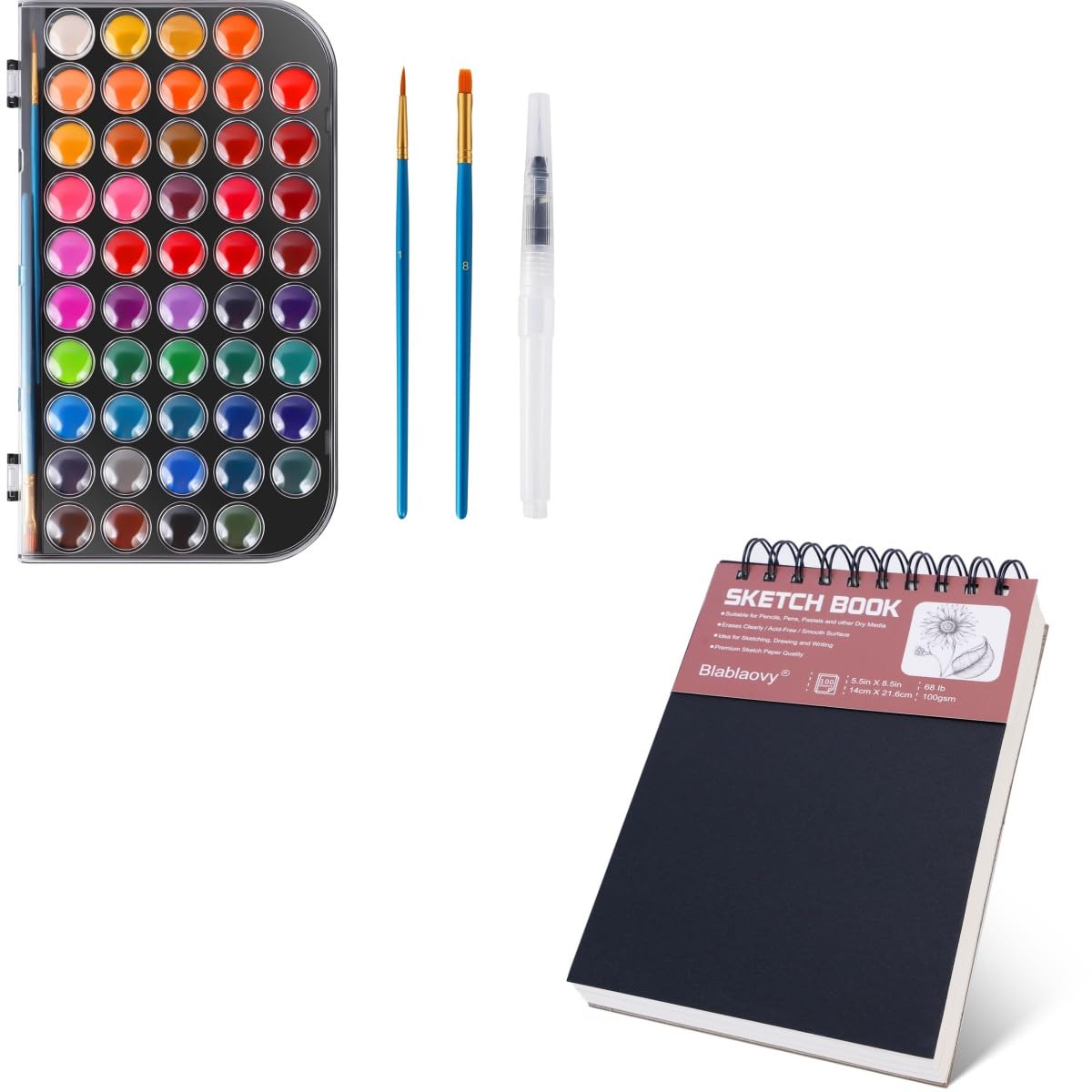 Amazon.com: Watercolor Paint, 48 Colors Washable Watercolor Paint Set ...