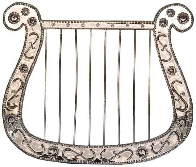Amazon.com: Plastic Silver Harp for Angels Costume Accessories [66029 ...