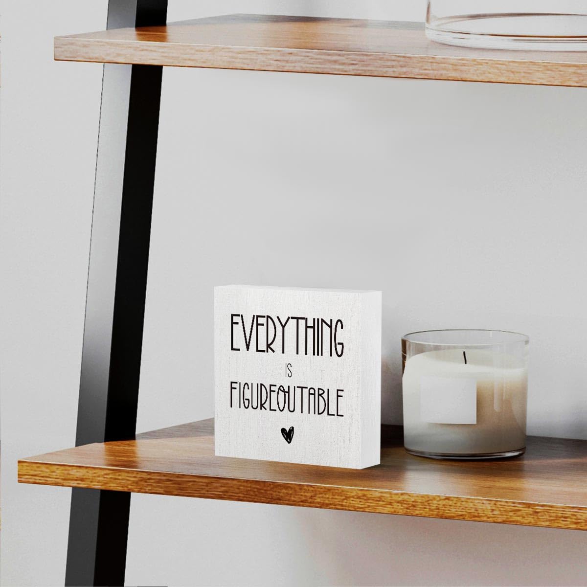 Snapklik.com : Mmiishe Everything Is Figureoutable Wooden Box Sign ...