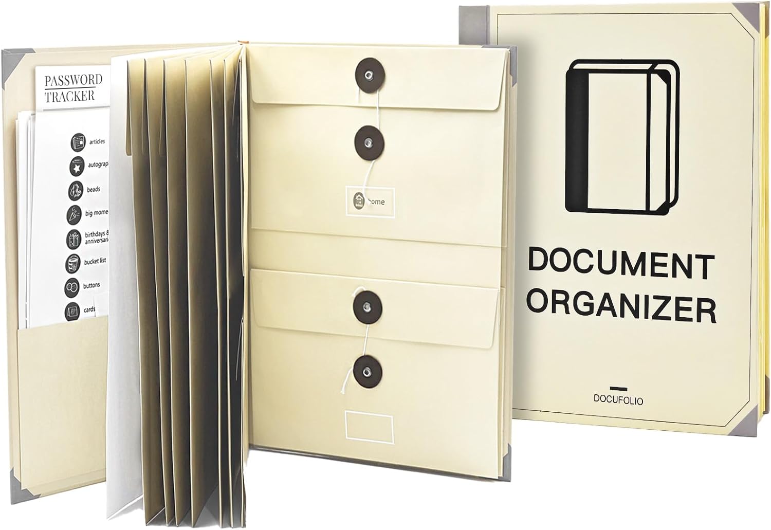 Amazon.com : Document Organizer Folio, in Case i Go Missing Binder, if ...