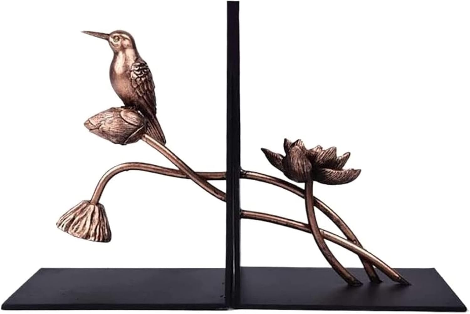 Amazon.com: Decorative Birds Bookend, Bird on Lotus Branch Book Ends ...