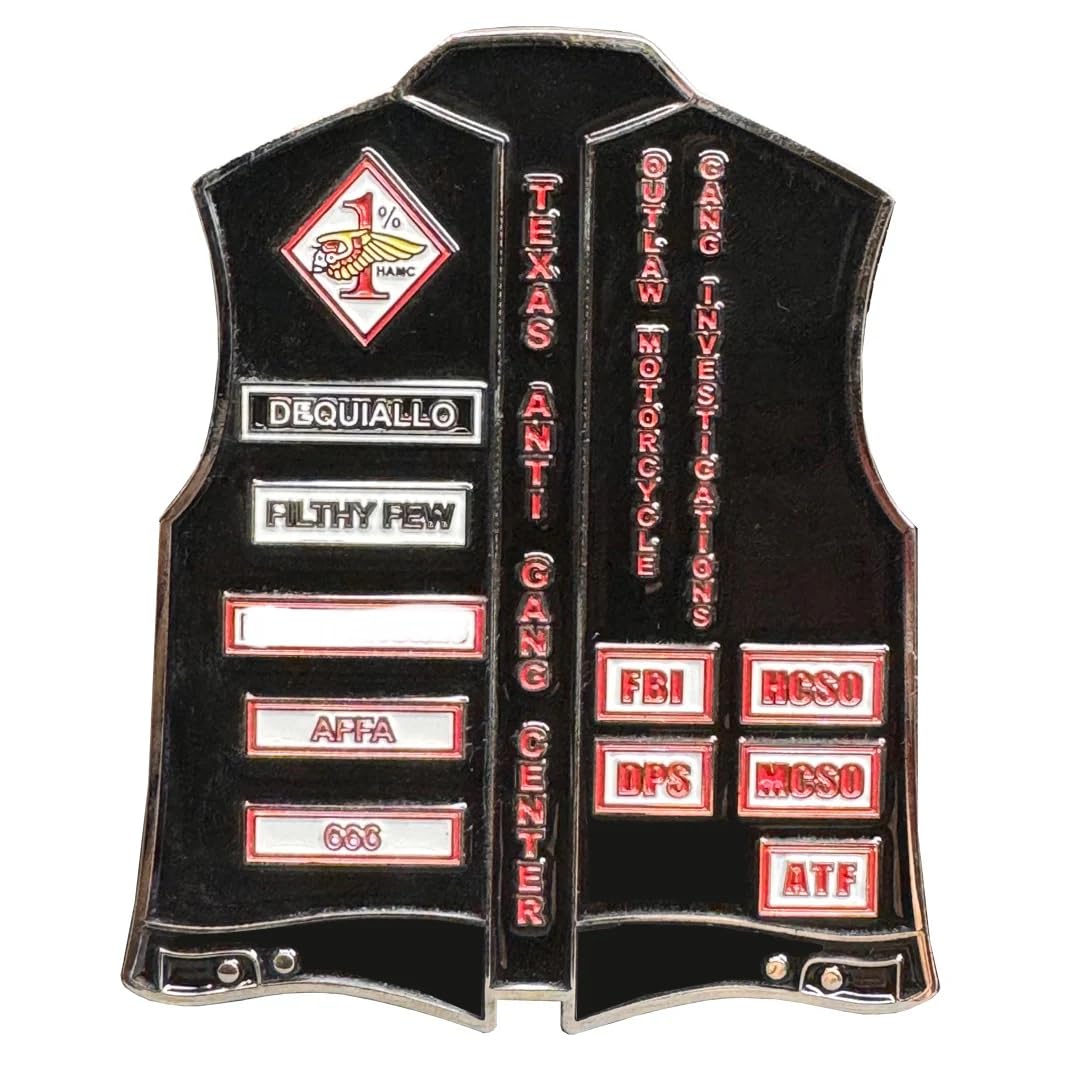 Amazon.com: BL18-005 California Biker Vest Texas Police Challenge Coin ...