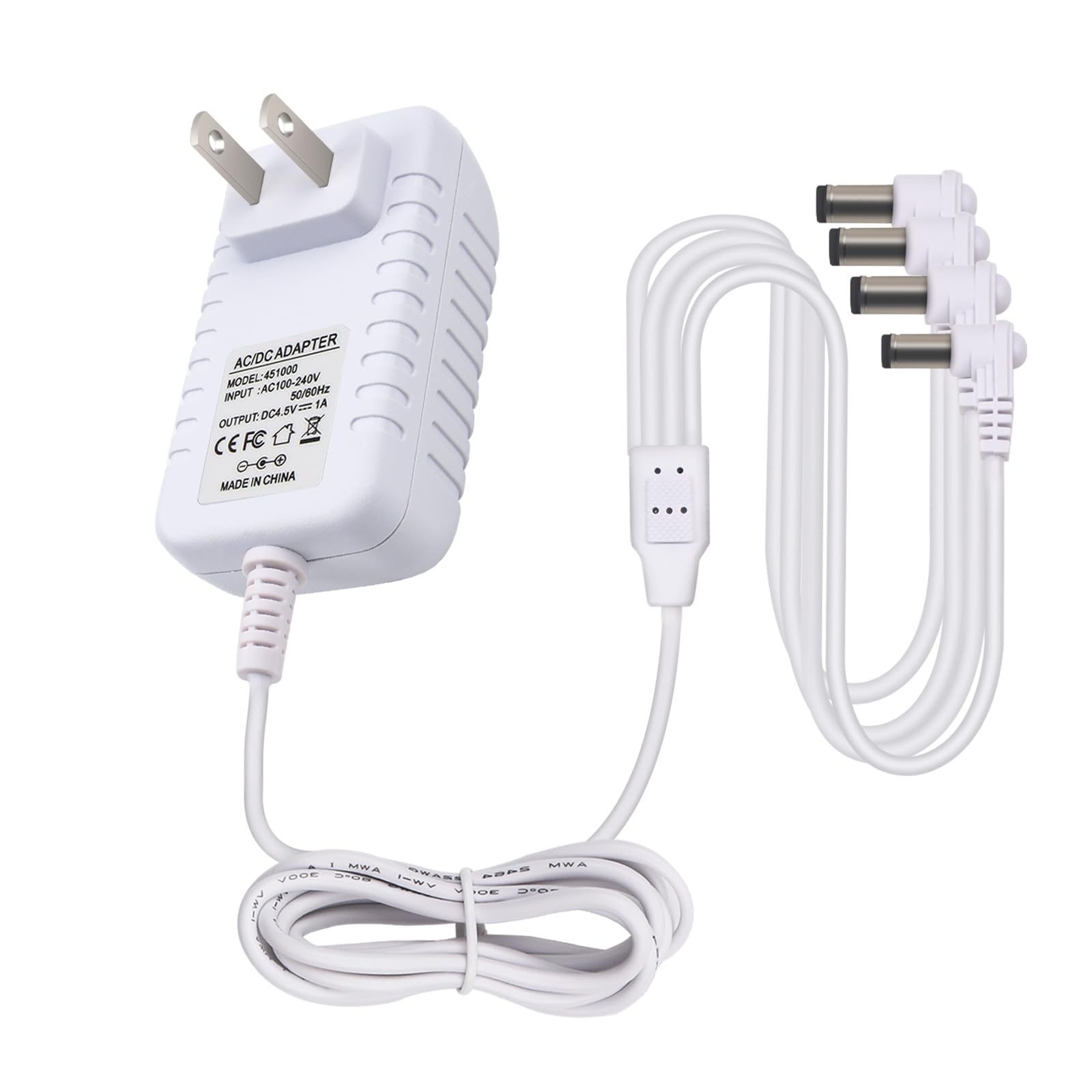 Amazon.com: AC/DC 4.5V Power Adapter 4 Outputs for Lemax Lighted ...