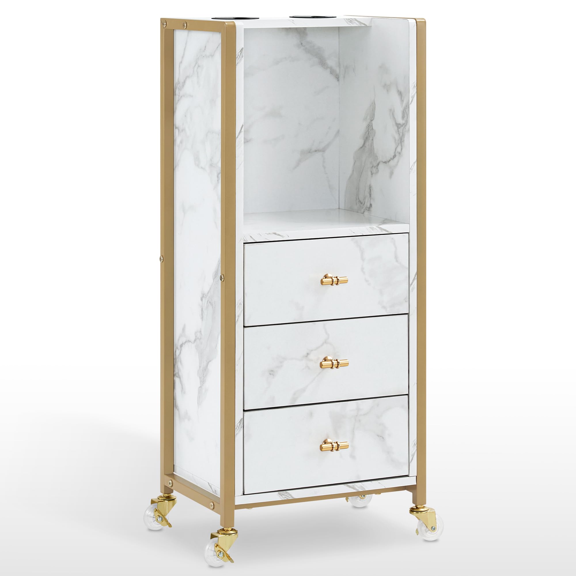 Amazon.com: BarberPub Salon Trolley Cart, Hair Styling Rolling Cart ...