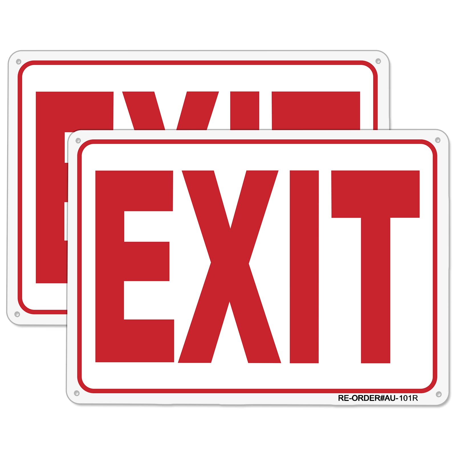Amazon.com: AUYKTE Exit Sign, 2 Pack 10x7 Inch, Rust Free .040 Aluminum ...