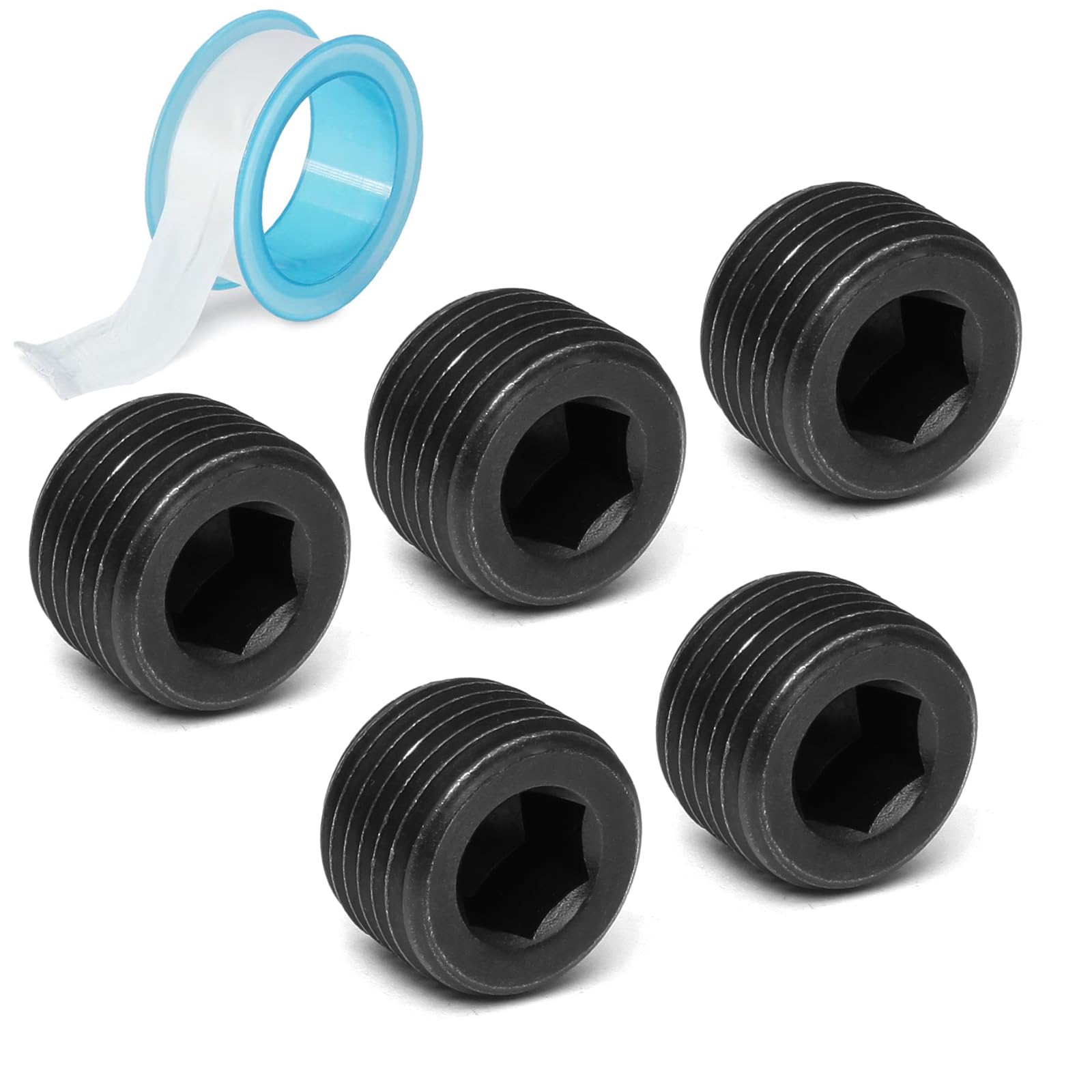 Snapklik.com : LifCratms 1/2" Male NPT Plugs, Carbon Steel Pipe Fitting ...