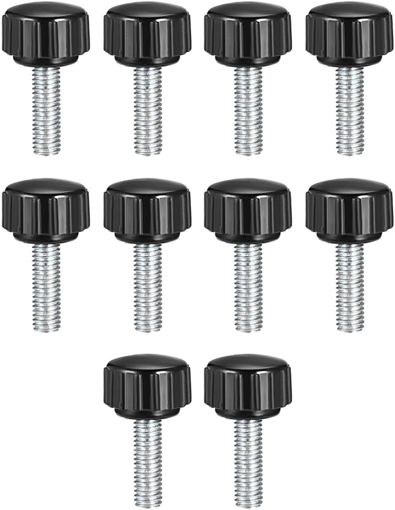 Amazon.com: uxcell 6pcs Knurled Clamping Knobs M6 x 40mm Metric Zinc ...