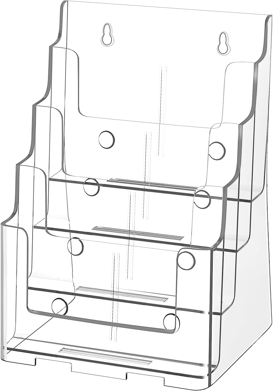 Amazon.com: AJNP 5 Tier Acrylic Brochure Holder 8.5 x 11’’ Display ...