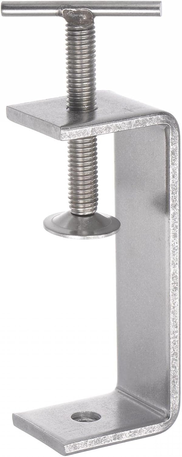 uxcell Stainless Steel C-Clamp, 98mm Wide Jaw Opening with T-Bar Handle ...