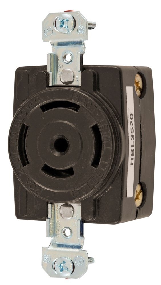 Locking Devices, Twist-Lock®, Single Flush Receptacle,, 51% OFF