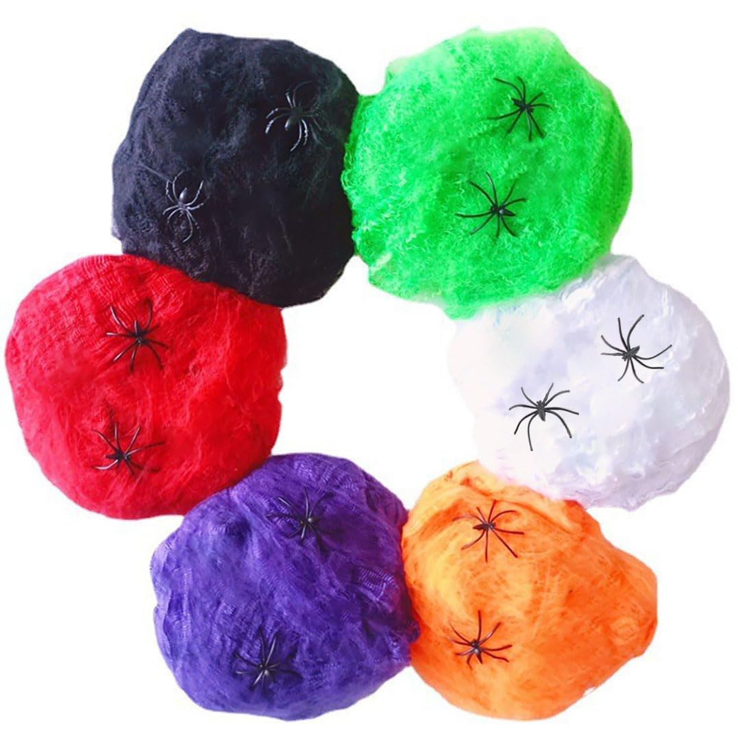Amazon.com: Himine Halloween Haunted House Bar Decoration Supplies Cobweb Spider with Small ...