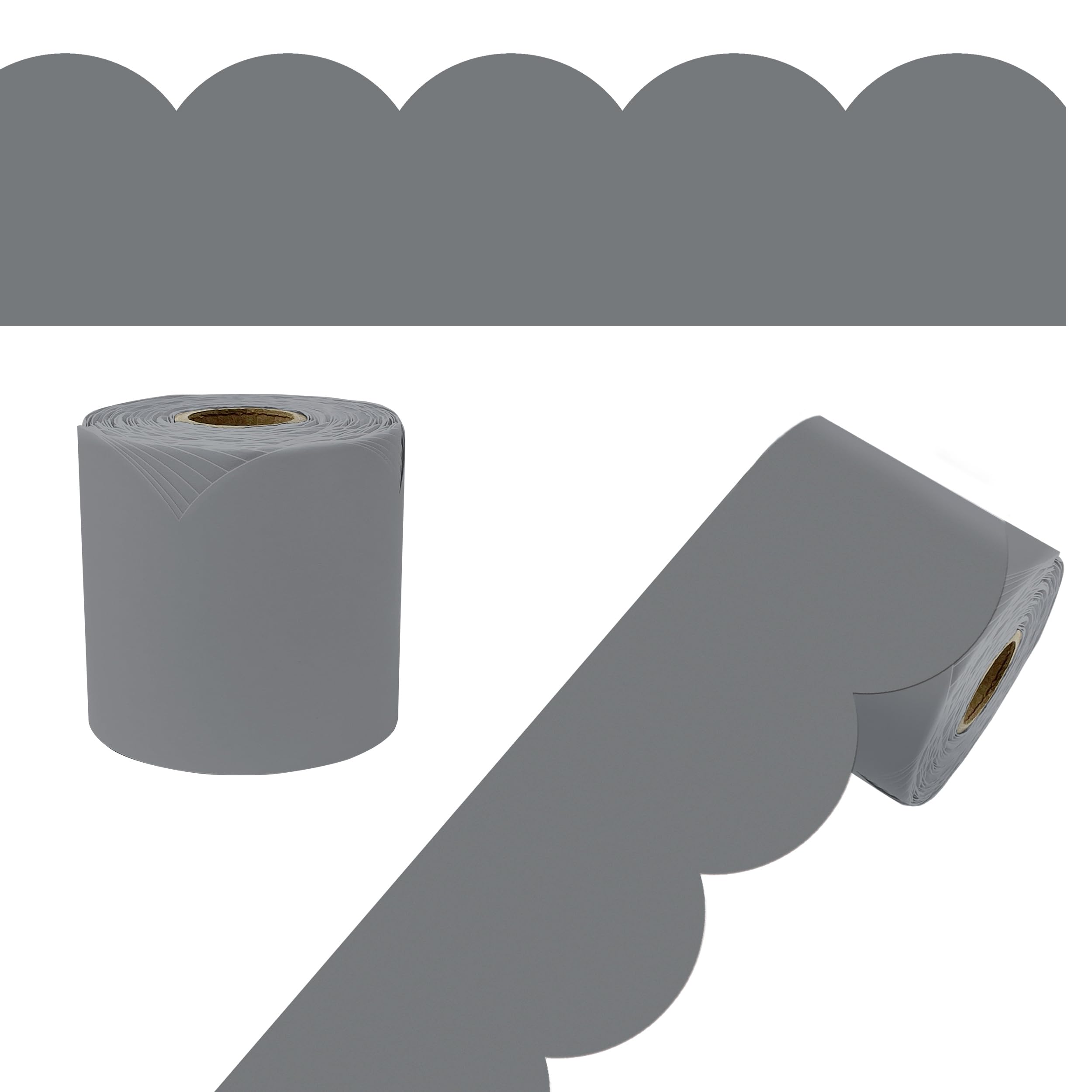 Snapklik.com : 65Ft Of Gray Bulletin Board Borders, 1 Roll Of Grey ...