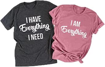 Amazon.com: I Have Everything I Need I am Everything Couples T-Shirt ...