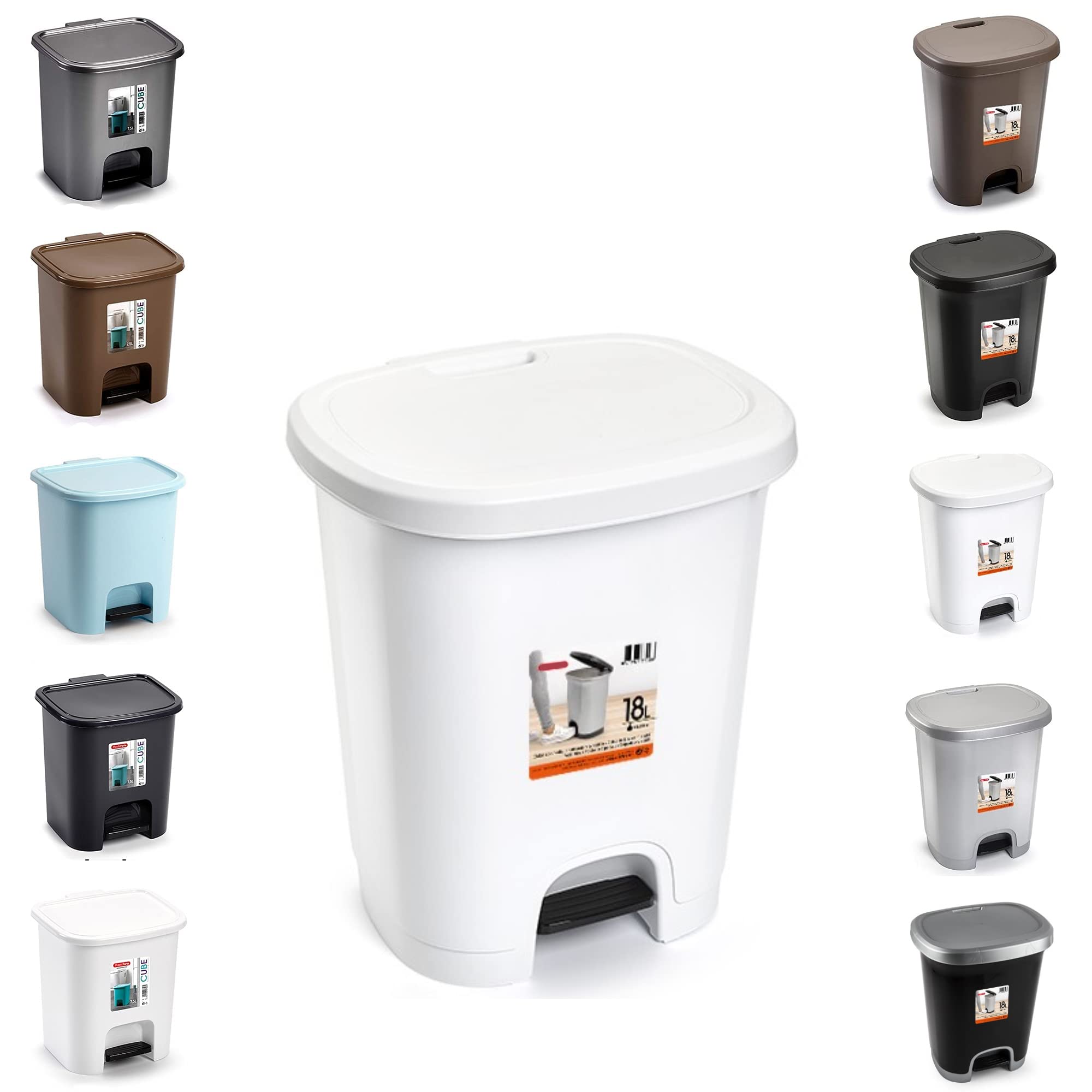 Plastific Foot Pedal Bin Dustbin Rubbish Paper Waste Kitchen Office ...