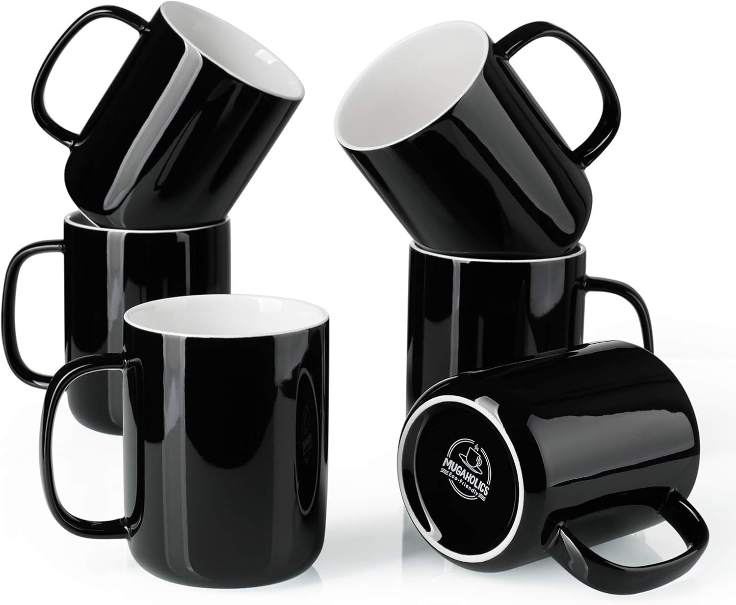 Amazon.com: Mugaholics Mug Set - 12 Ounce Porcelain Coffee Mug Set ...