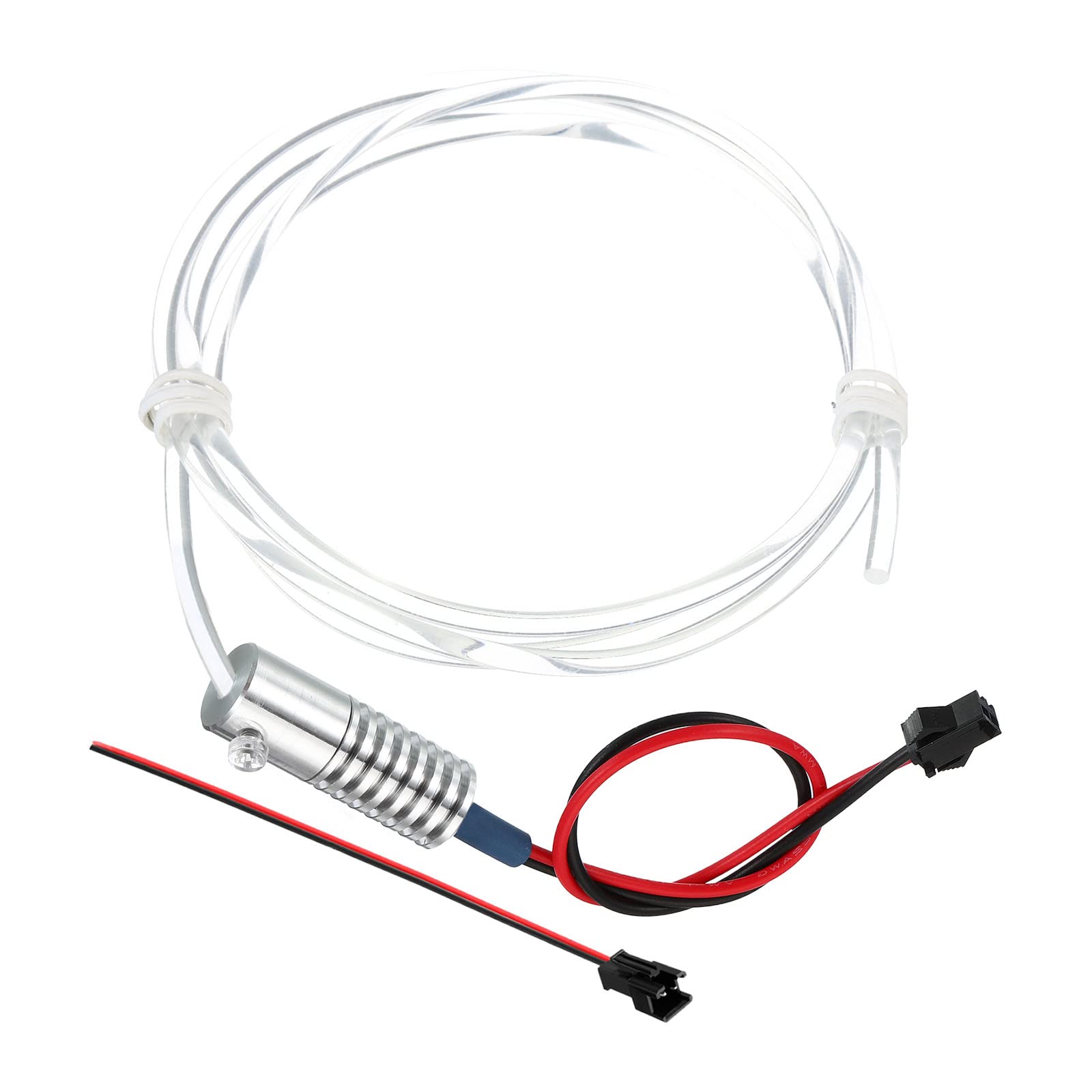 PATIKIL 3mm 1m PMMA Side Glow Fiber Optic Cable Kit, with LED Aluminum ...