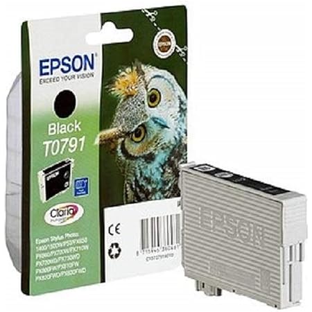 Epson Original T0791 Ink Cartrdge for Stylus Photo 1400 (Owl), Black ...