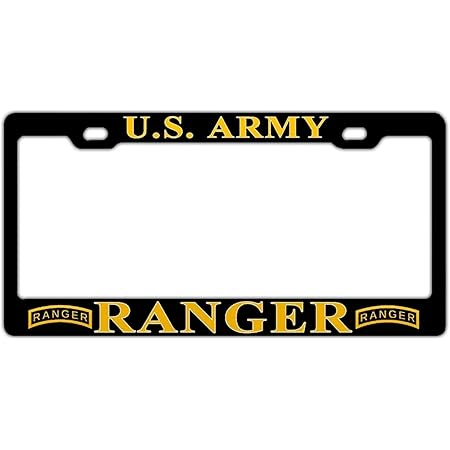 Amazon.com: TAG FRAMES (MILITARY) US Army Ranger License Plate Frame ...