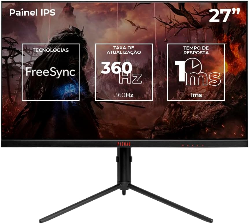 MONITOR GAMER PICHAU CEPHEUS VPRO27, 27 POL, IPS, FHD, 1MS, 360HZ ...