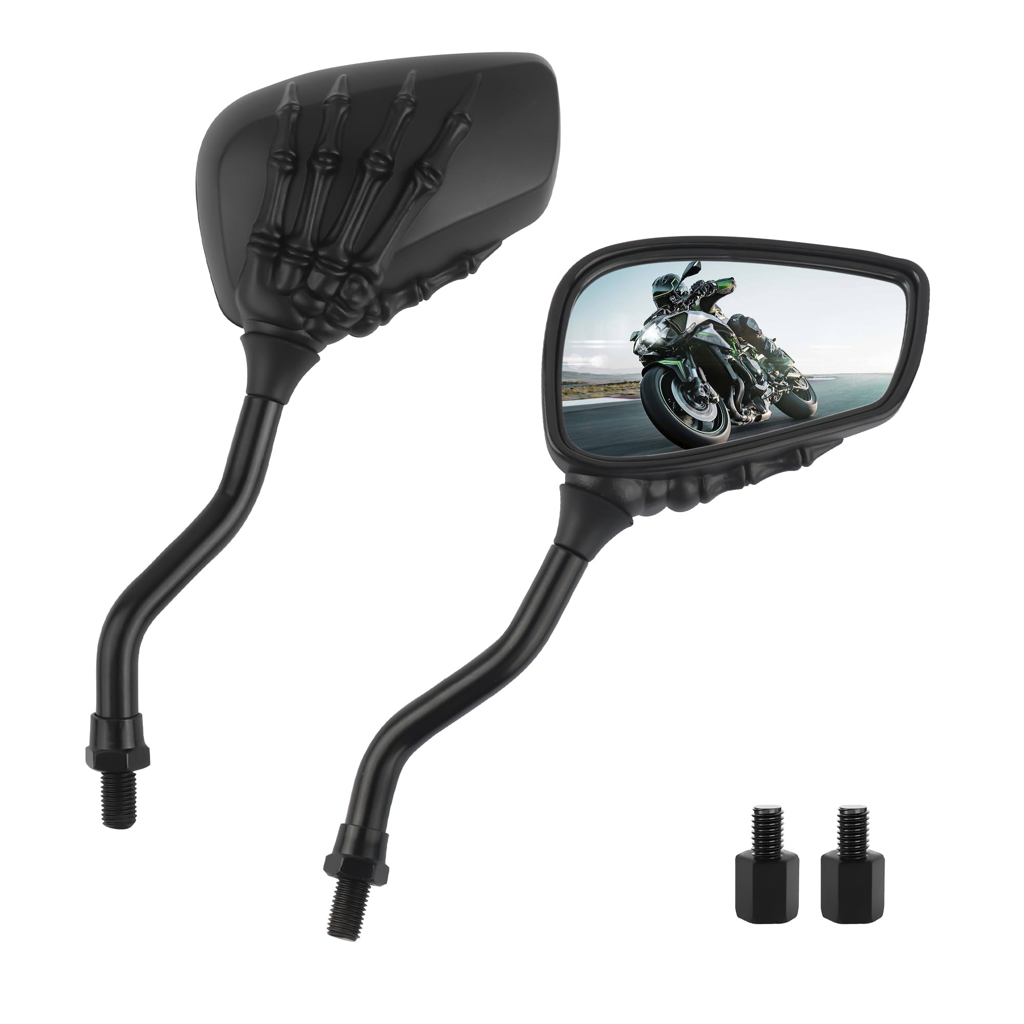 Amazon.com: Universal Motorcycle Mirrors with 8mm Adaptor Suitable for ...