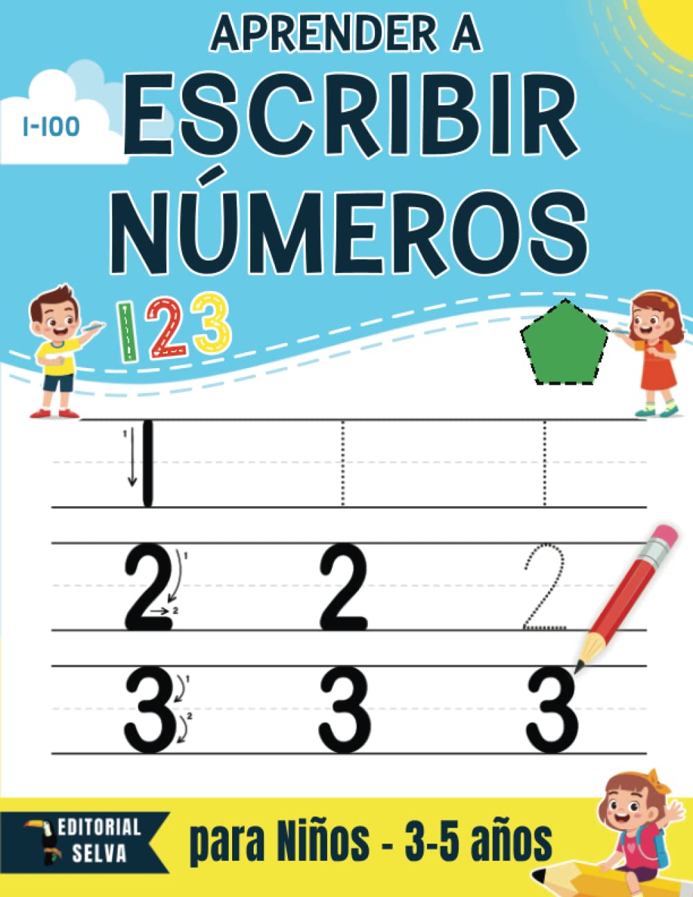 Aprender a Escribir Números para Niños: Números del 1 al 100 | Libro de ...