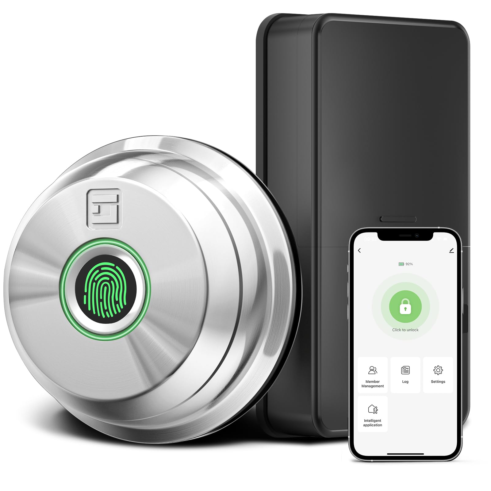 GeekTale Fingerprint Deadbolt with App, Keyless Entry Door Lock, Smart ...