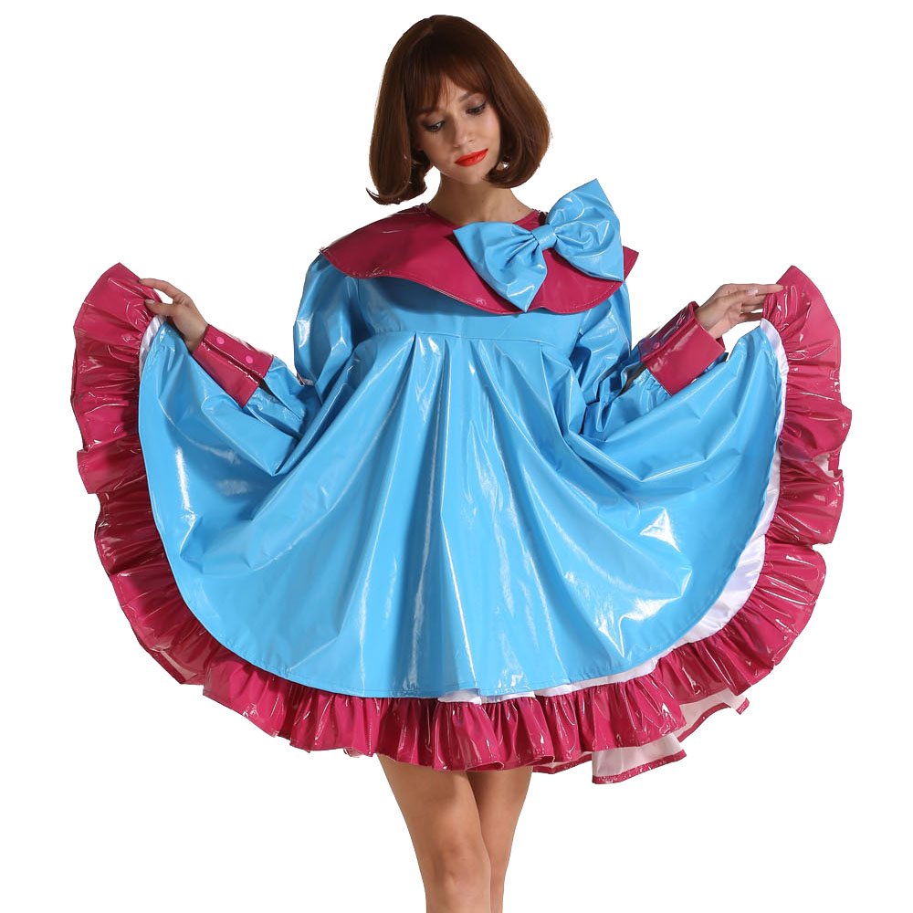 GOceBaby Big Cute Bow Sissy Maid Lockable PVC Dress Costume for ...