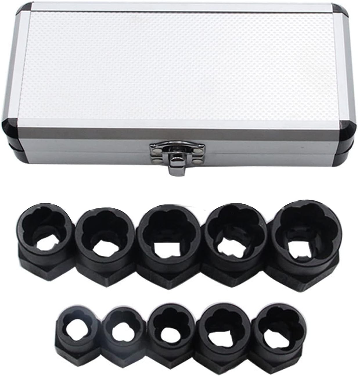 10 Pcs Bolt Extractor Set, Vanadium Steel High Strength Bolt Nut ...