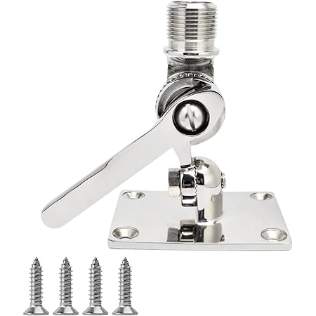 Amazon.com: HYSHIKRA Marine VHF Antenna Mounts, Ratchet Bracket, 316 ...