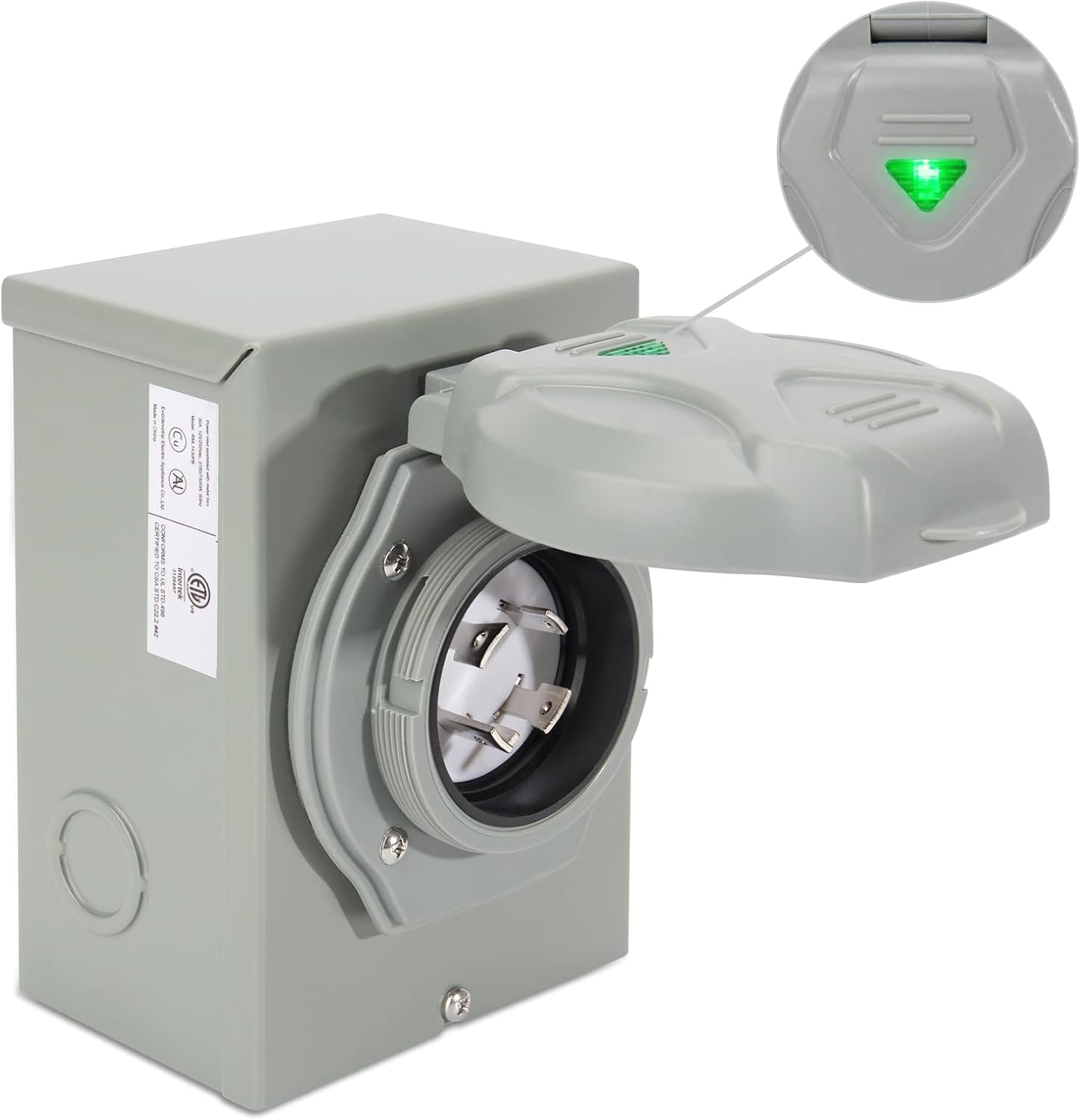 25ft Generator Cable VEVOR 50 Amp Generator Cord & Inlet Box Kit - 25FT ...