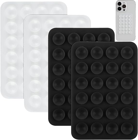 FYJLXF 4Pcs Silicone Suction Phone Case Mount, Hands-Free Sticky Cell ...