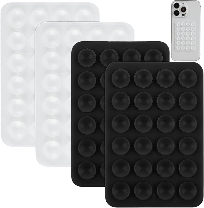 FYJLXF 4Pcs Silicone Suction Phone Case Mount, Hands-Free Sticky Cell ...