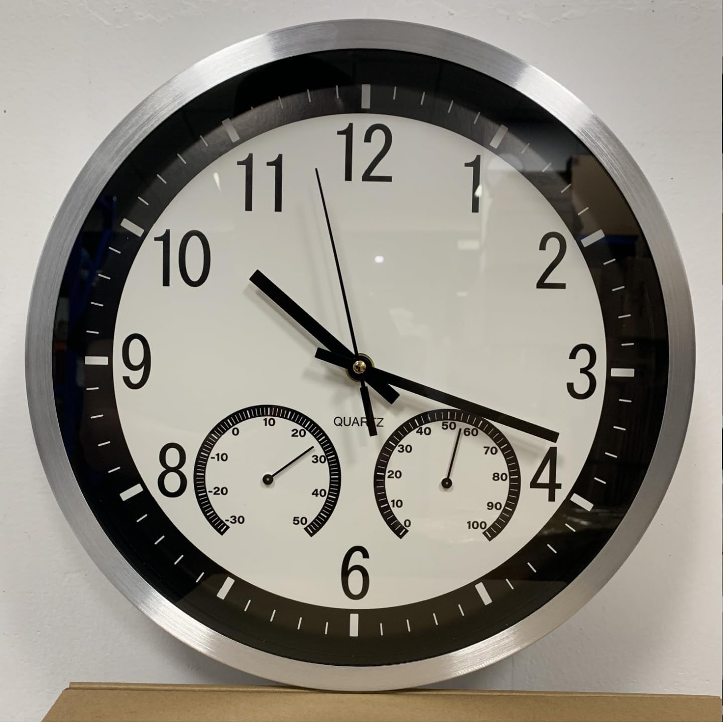 Amazon.com: BERGUF 12 Inch 3 in 1 Metal Wall Clock, Sweep Silent ...