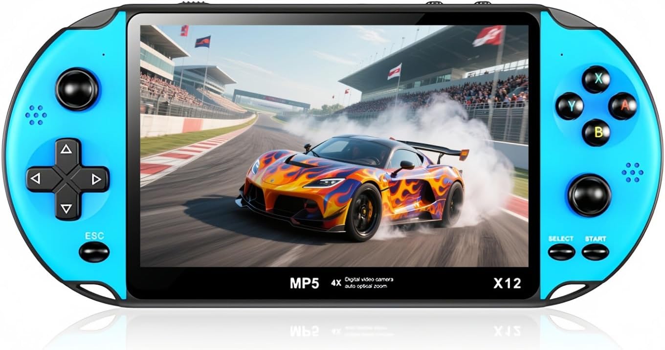 5.5" IPS HD Screen Retro Game Console for Kids Adults, Built-in 4000 ...