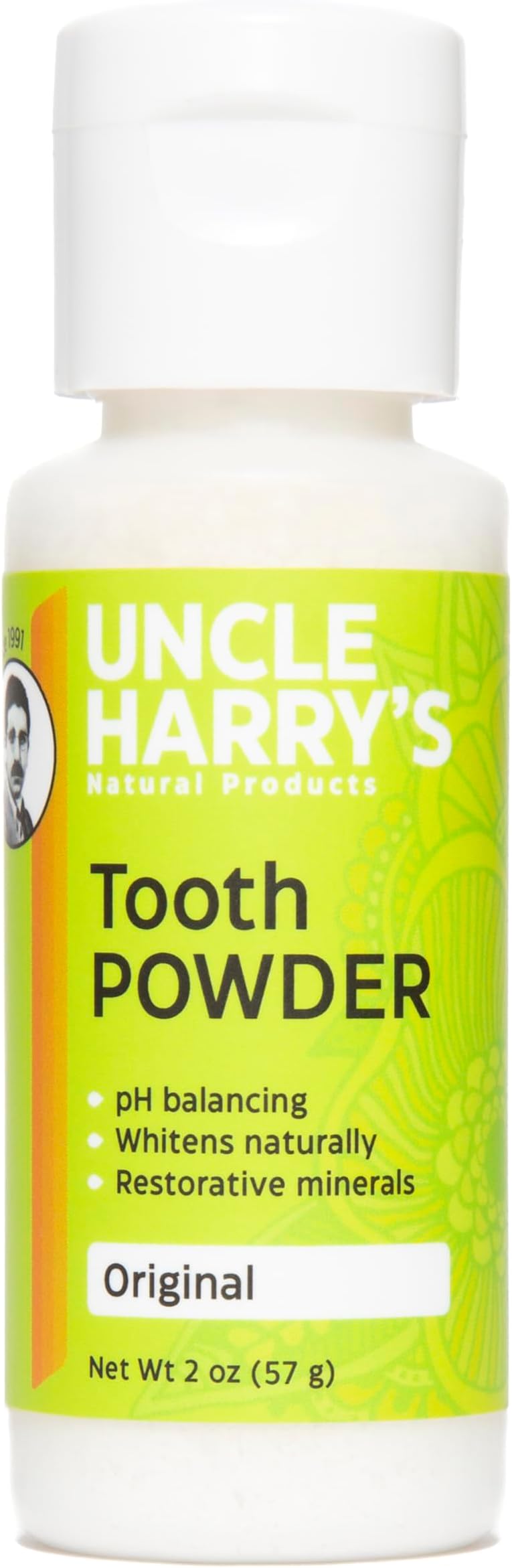 Amazon.com : Uncle Harry's All Natural Tooth Powder | Alkalizing ...