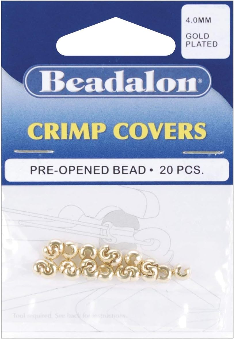 Amazon.com: Gold-Plated Crimp Covers-4mm 20/Pkg : Arts, Crafts & Sewing