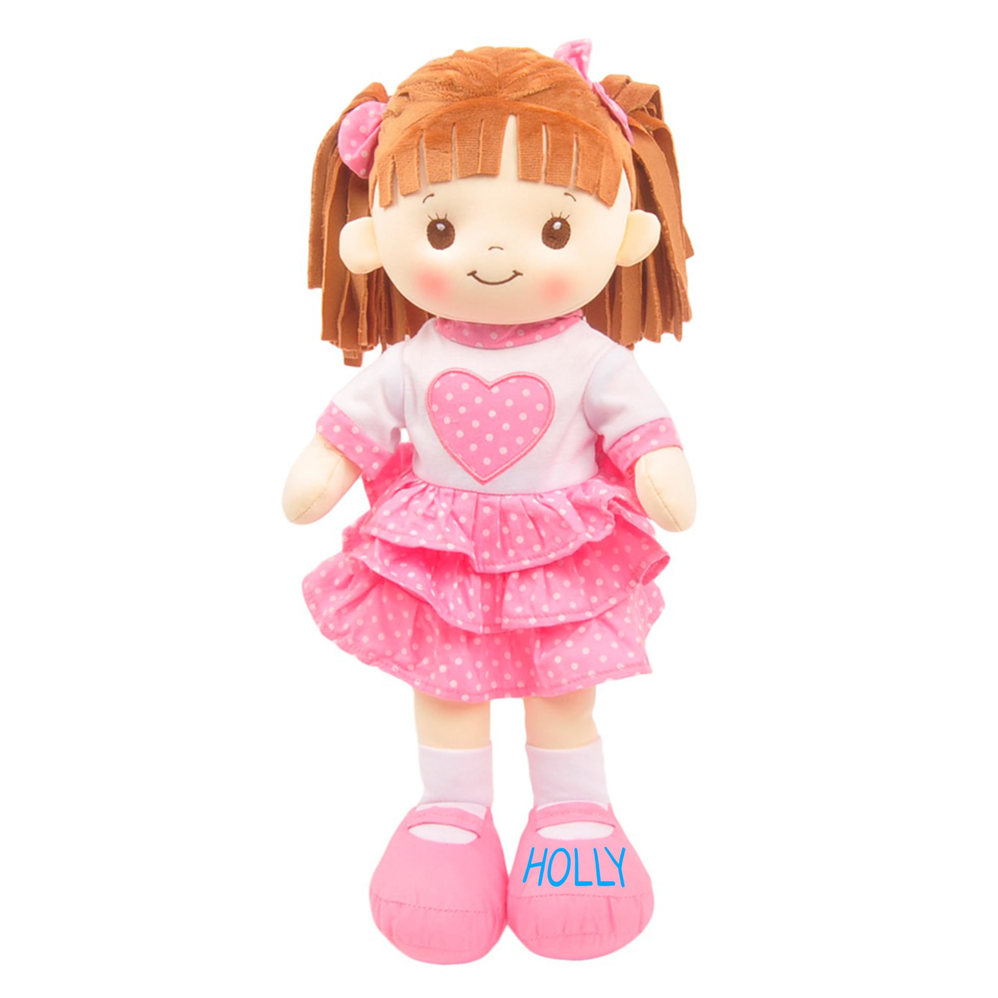 Amazon.com: Personalized Snuggle Dolls with Your Name - 16" Pink Heart ...