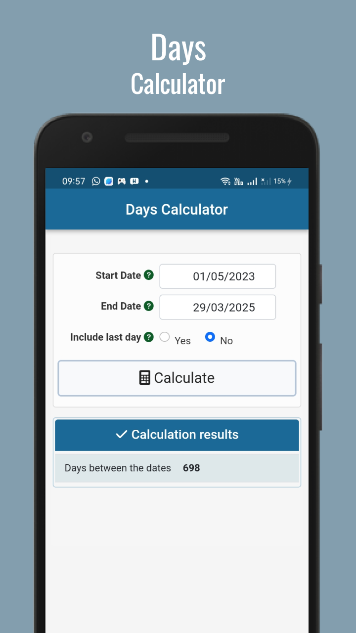Days Calculator - App on Amazon Appstore