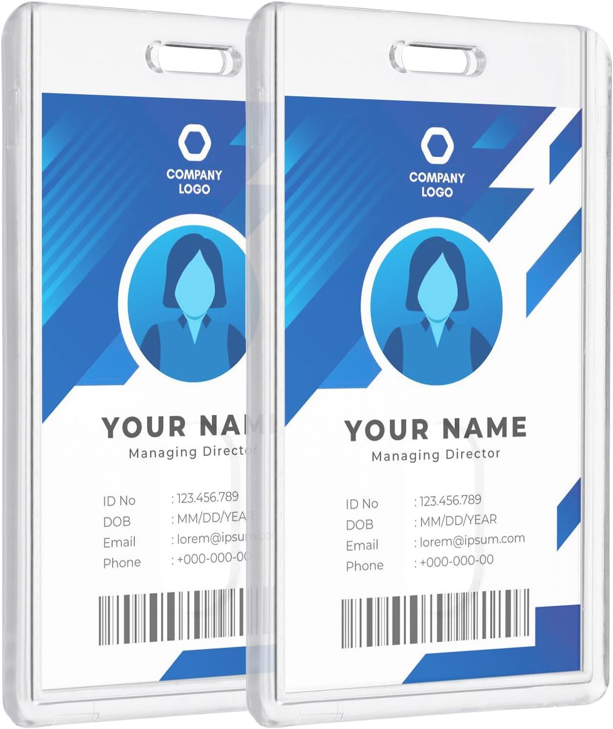 Amazon.com : Dimeho Badge Holder Clear Acrylic ID Card Holder Heavy ...