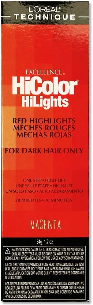 L'oreal Excellence Hicolor, Red Magenta Highlights, 1.2 Ounce : Amazon ...