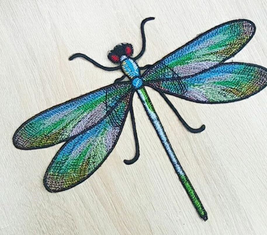 Amazon.com: Dragonfly Irons Patches,Dragonfly Embroidered Sewing on ...