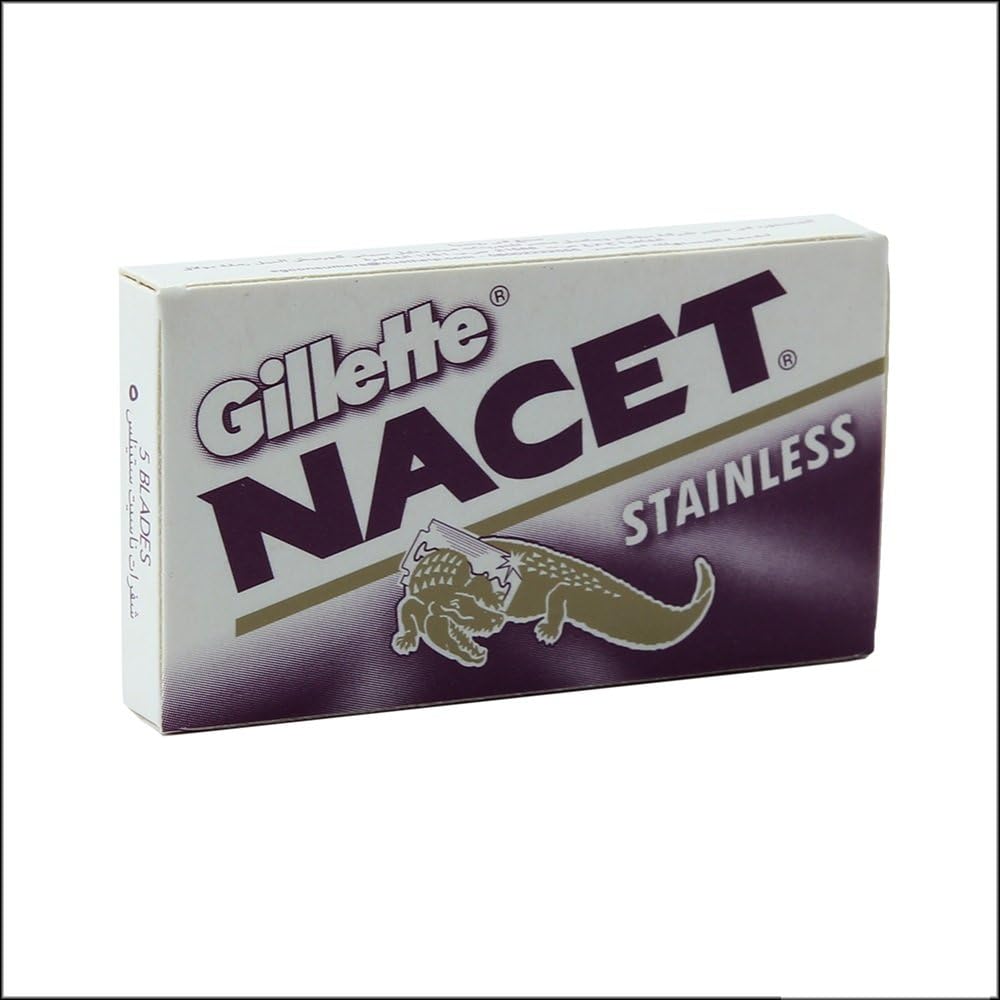 Amazon.com: 100 NACET STAINLESS Double Edge Razor Blades : Beauty ...