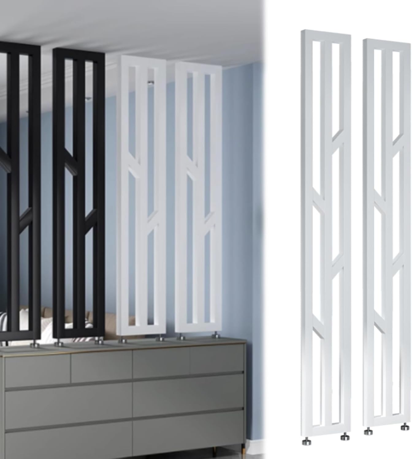 Amazon.com - Wall Partition Room Divider Floor to Ceiling Metal Post ...