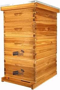 Amazon.com: MayBee 10-Frame Langstroth Beehive Dipped in 100% Beeswax, Complete Bee Hives and ...