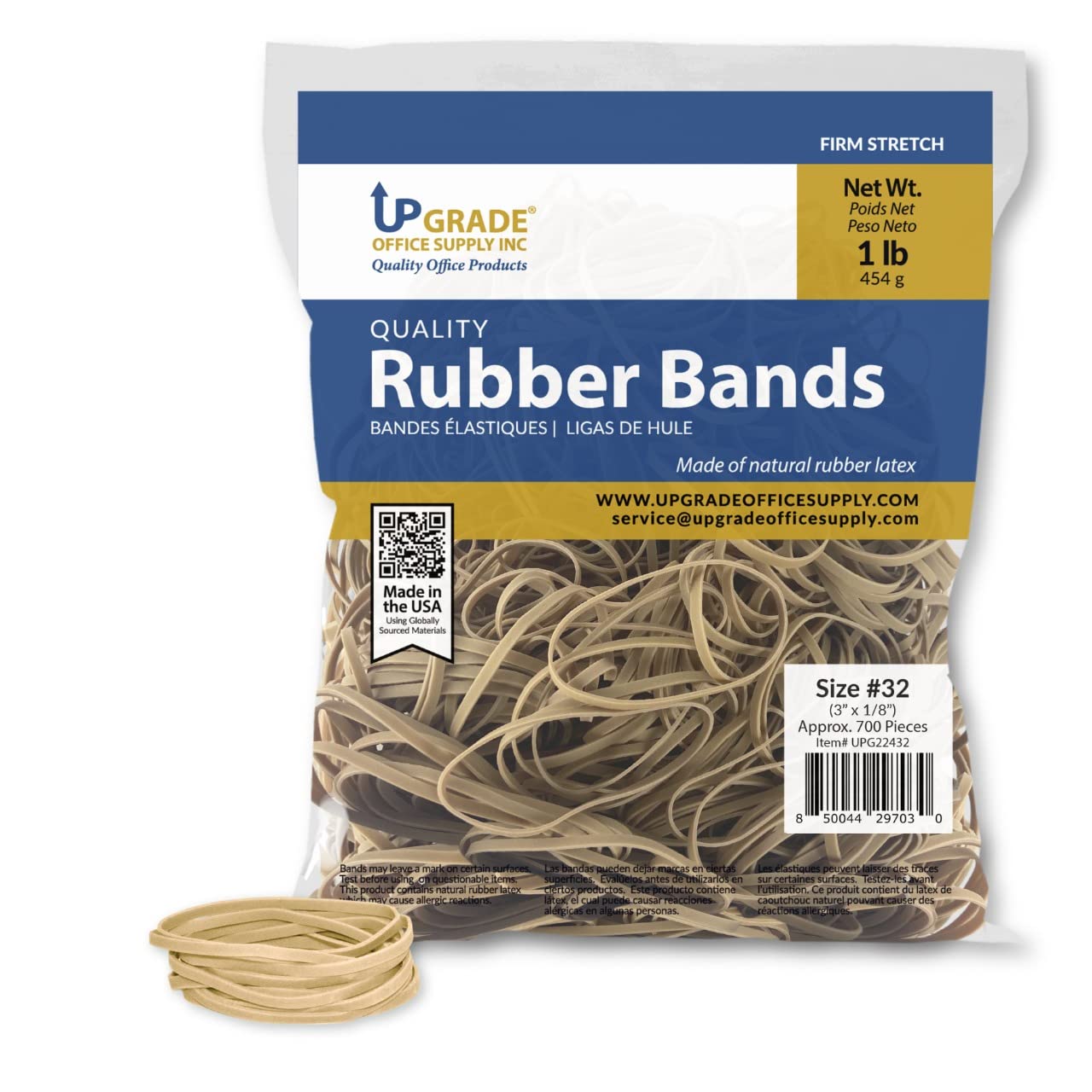 Amazon.com : Upgrade Office Supply UPG22432 Rubber Bands, Size #32 (3 ...